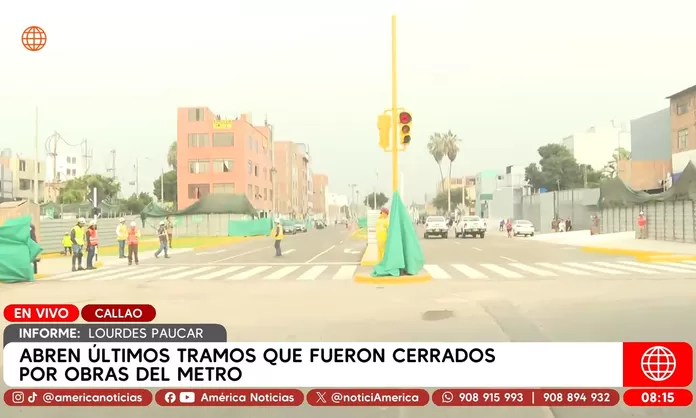 Callao: Abren tramos cerrados por obras del Metro de Lima