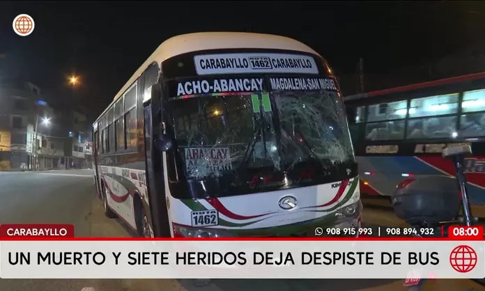 Bus choca en Carabayllo y deja un muerto