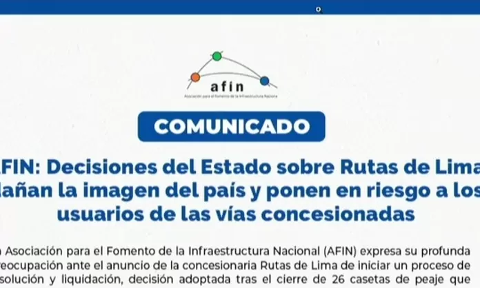 Rutas de Lima: Liquidación daña imagen del país, según AFIN