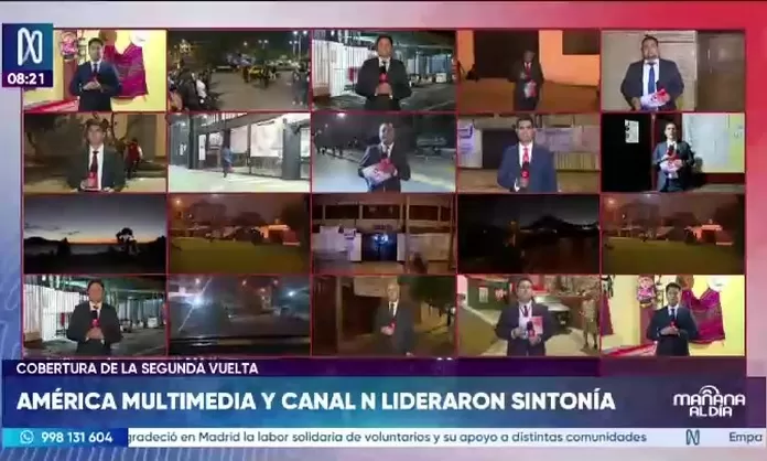 América Multimedia y Canal N lideraron sintonía en elecciones 2026
