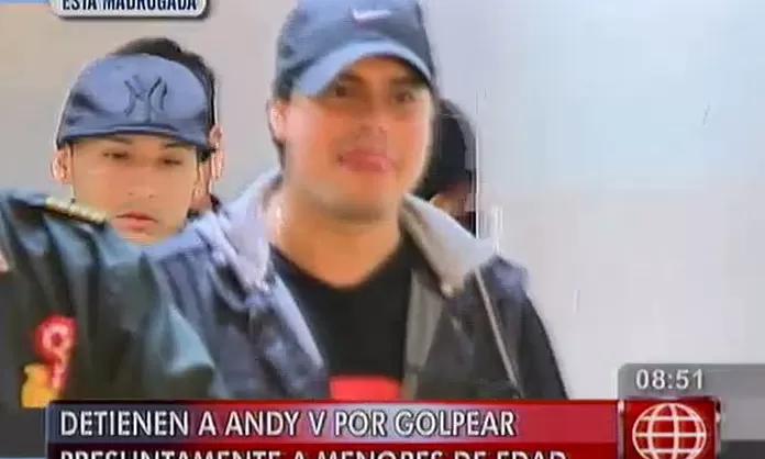 Andy V fue detenido por golpear presuntamente a menores de edad