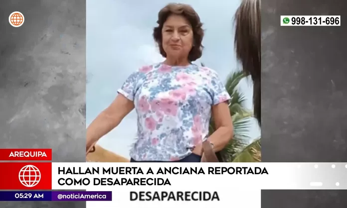 Arequipa: Hallan muerta a mujer reportada como desaparecida