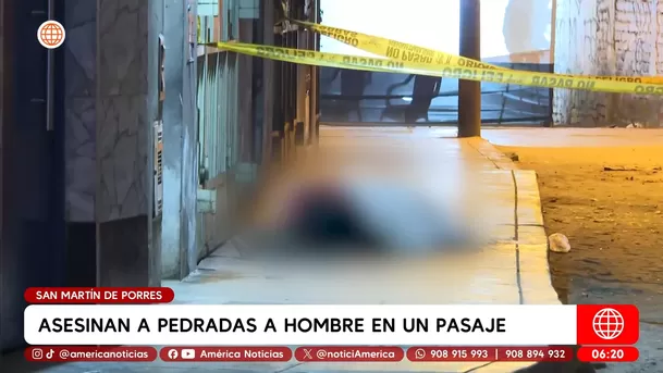 Indigente asesinado a pedradas en San Martín de Porres