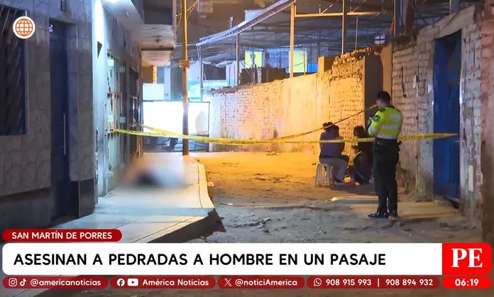 Indigente asesinado a pedradas en San Martín de Porres