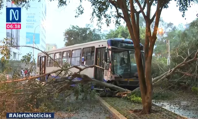 Bus Corredor Azul choca en cruce sin semáforo en el Cercado