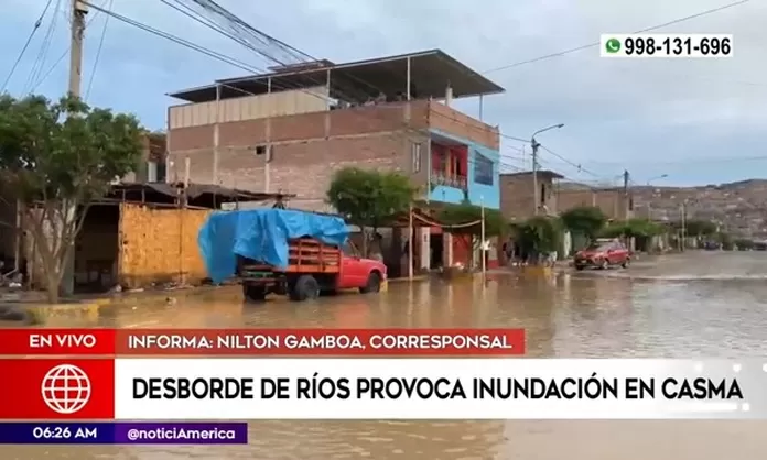 Casma: Desborde de ríos provocó gran inundación