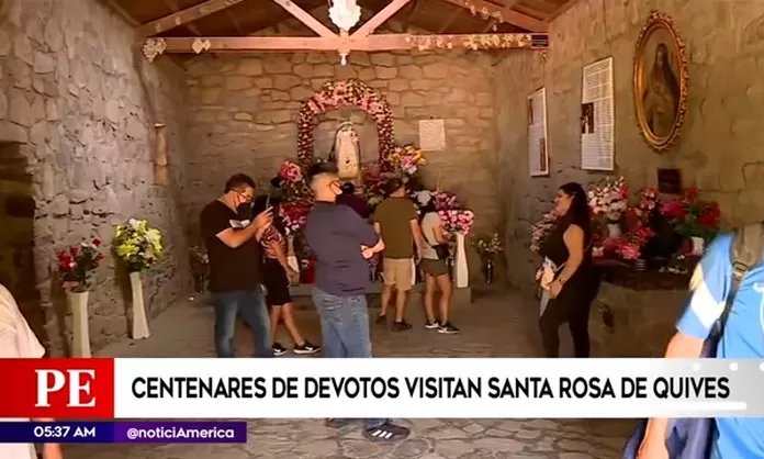 Centenares de devotos visitan Santa Rosa de Quives