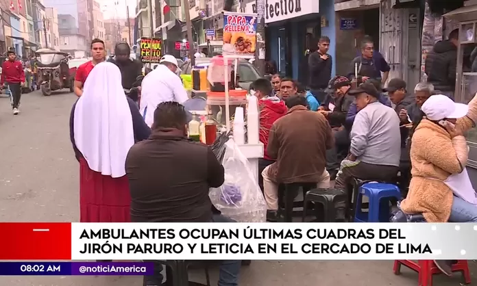 Cercado de Lima: ambulantes ocupan veredas y pistas del jirón Paruro