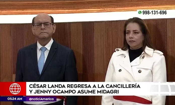 César Landa regresa a Cancillería y Jenny Ocampo asume Midagri