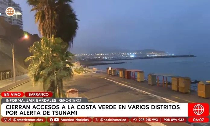 Alerta de tsunami: Cierre de accesos a Costa Verde