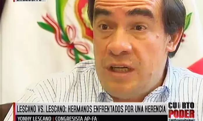 Congresista Lescano enfrentado con su hermana por problema de herencia