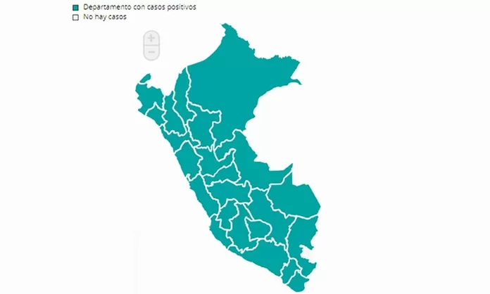 Mapa interactivo muestra el avance del coronavirus en cada región del Perú