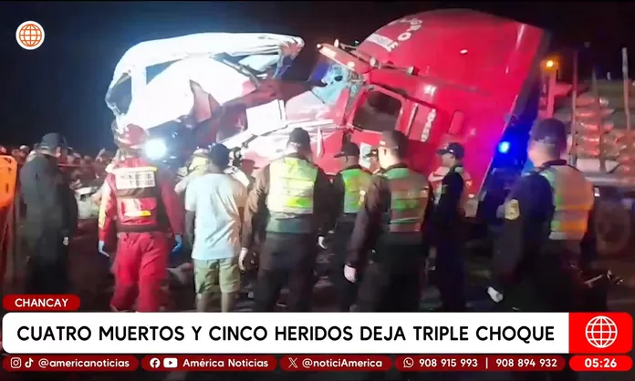 Chancay: Cuatro muertos tras múltiple choque