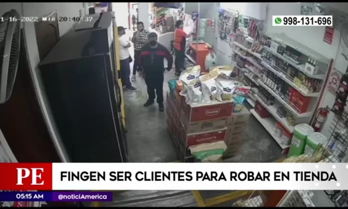 Delincuentes fingieron ser clientes para robar en tienda