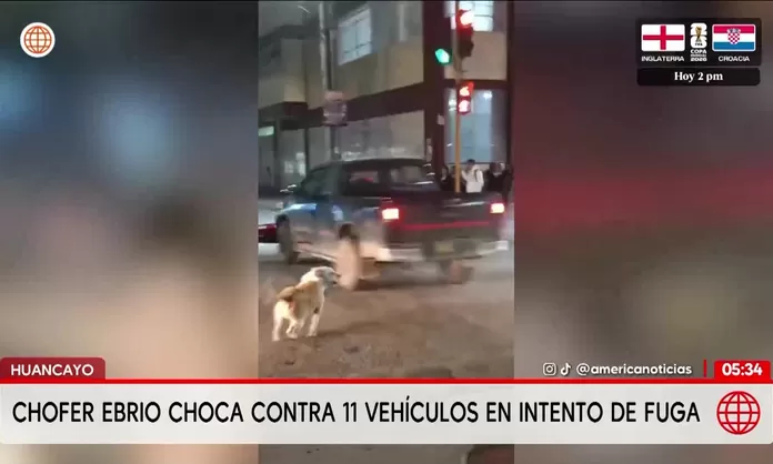 Huancayo: Detienen a chofer ebrio tras chocar 11 vehículos