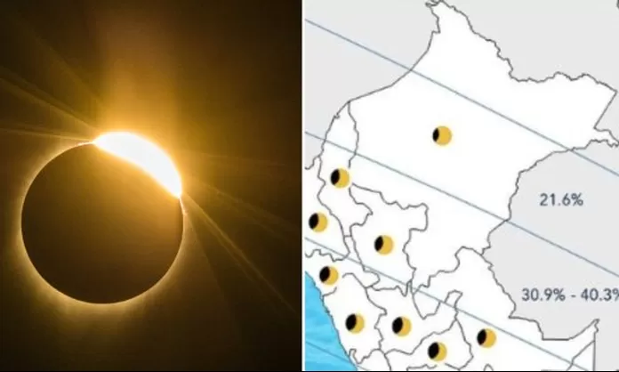 Eclipse solar: así se observará desde distintas ciudades del Perú (FOTO)