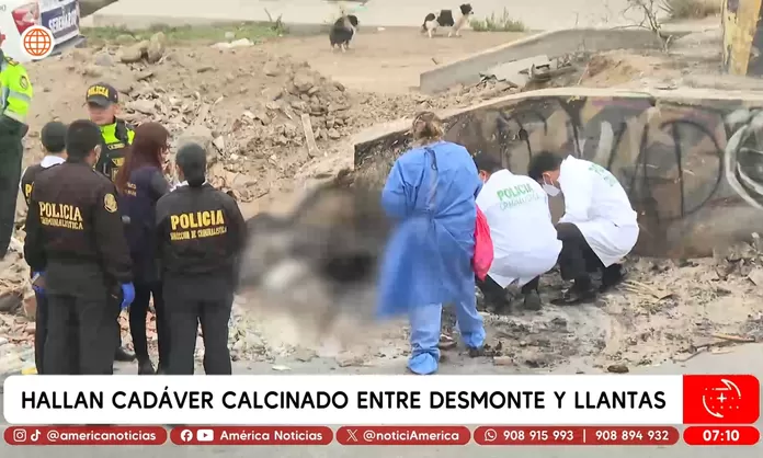 VES: Cadáver calcinado hallado; investigan identidad