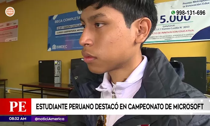 Joven peruano destacó en campeonato de Microsoft