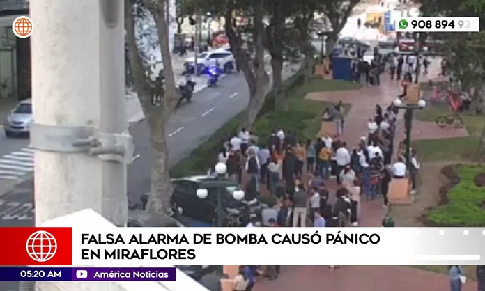 Miraflores: Falsa alarma de bomba causó pánico