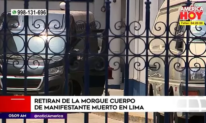 Familiares retiraron de la morgue cuerpo de manifestante muerto en Lima - América Noticias