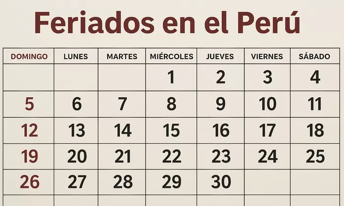 Feriados Perú 2025: Conoce el calendario oficial