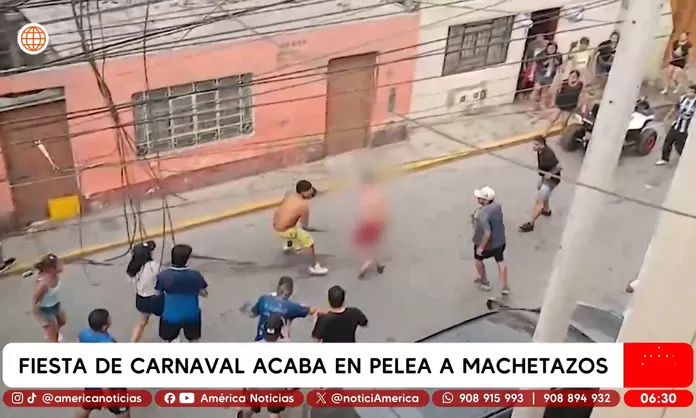 Lurín: Fiesta de carnaval acaba en pelea a machetazos