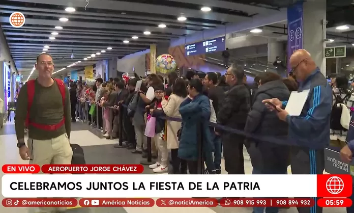 Llegadas al Jorge Chávez emocionan en plena Fiestas Patrias