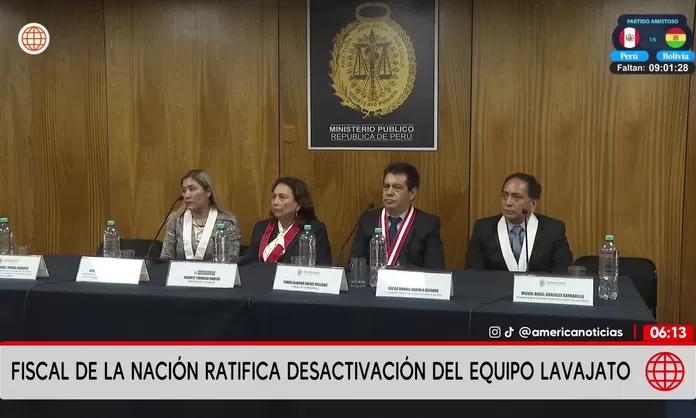 Fiscal de la Nación niega temor a fiscales Lava Jato