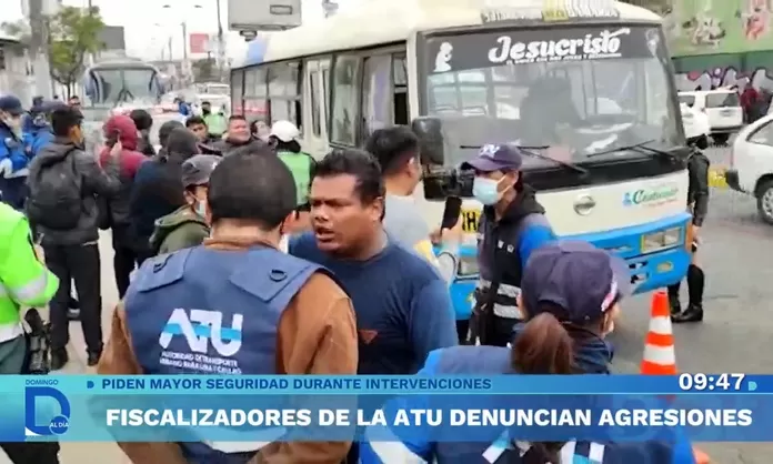 Fiscalizadores de la ATU denuncian agresiones