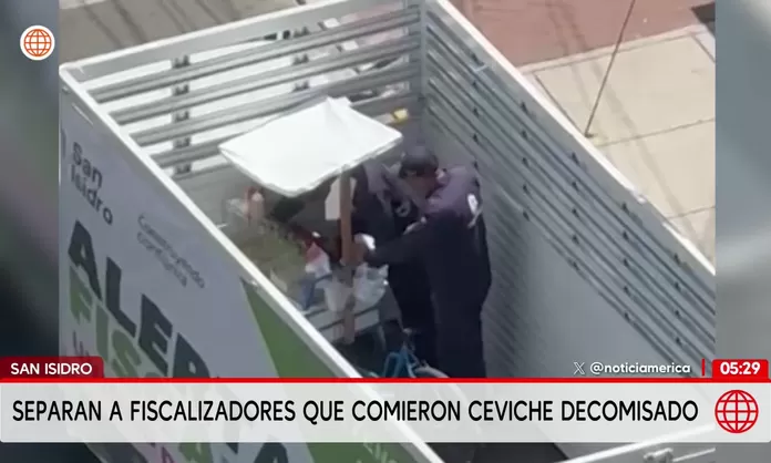 San Isidro: Fiscalizadores comen ceviche decomisado