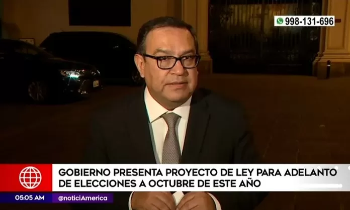 Gobierno Presentó Proyecto De Ley Para Adelanto De Elecciones A Octubre