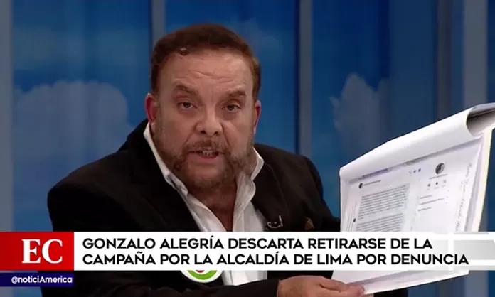 Gonzalo Alegría descarta retirarse de la campaña por la alcadía de Lima ...