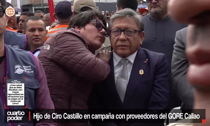 Hijo de Castillo en campaña con proveedores del GORE Callao