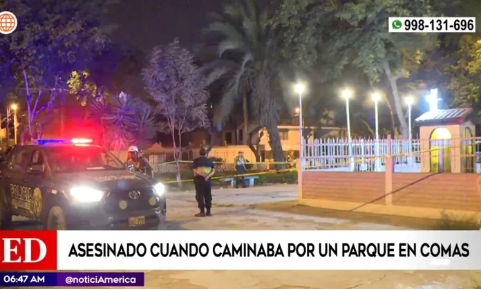 Comas: Hombre fue asesinado cuando caminaba por un parque