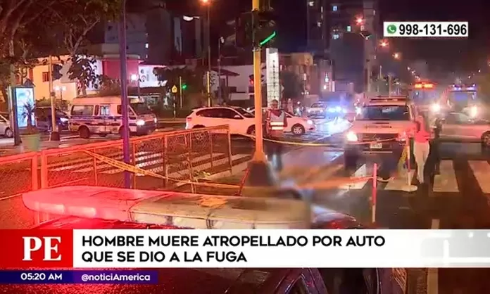Hombre murió atropellado por auto que se dio a la fuga