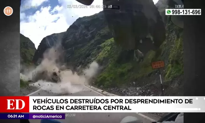 Impactantes imágenes muestran desprendimiento de rocas