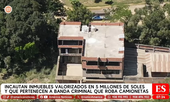 Incautan inmuebles a banda criminal que robaban autos
