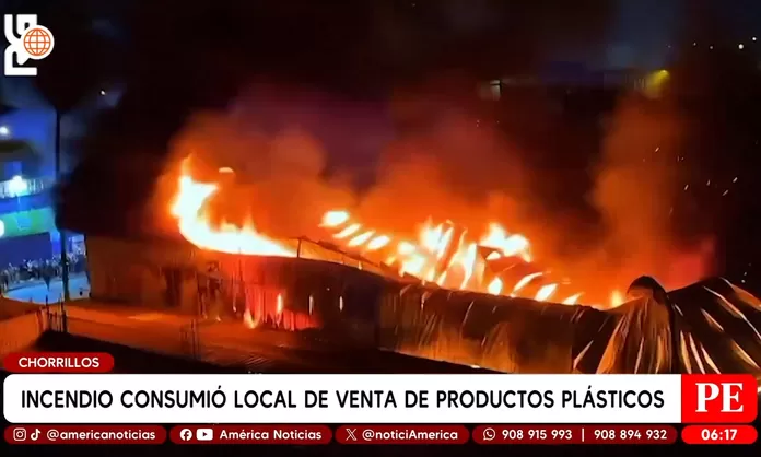 Explosiones y heridos por incendio en local de plásticos