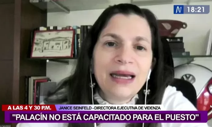 Janice Seinfeld: "Palacín no está capacitado para el puesto"