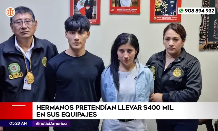 Jorge Chávez: Hermanos llevaban 400 mil dólares en maletas