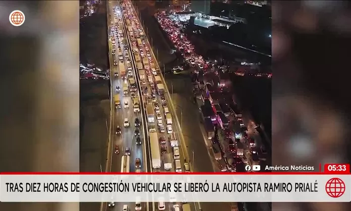 Caos en Ramiro Prialé: Liberan vía tras diez horas