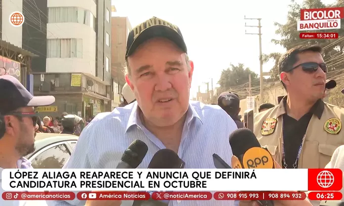 Rafael López Aliaga anuncia plazo para definir postulación