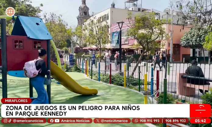 Miraflores: Zona de juegos del parque Kennedy en mal estado