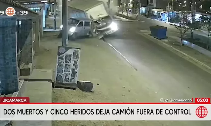 Esposos mueren en accidente de camión en Jicamarca
