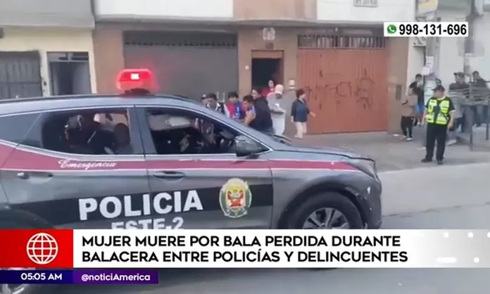 Mujer murió tras recibir bala perdida durante balacera entre policías y ...