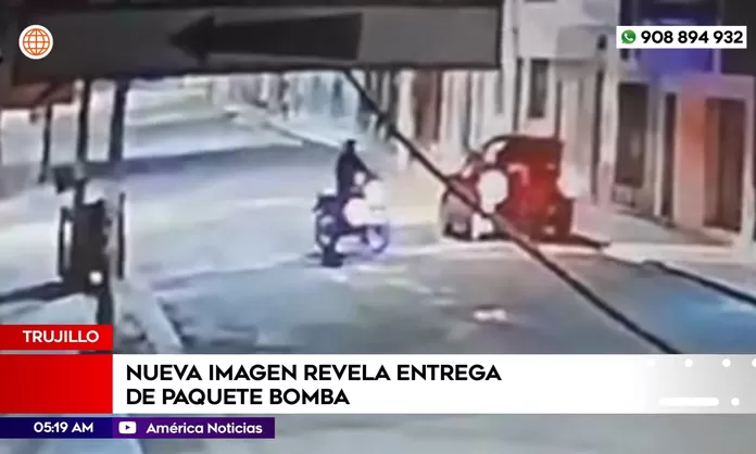 Trujillo: Nueva imagen revela entrega de paquete bomba