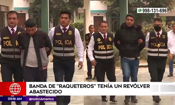 Los Olivos: Banda de raqueteros tenía revólver abastecido