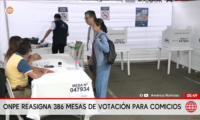 ONPE cambia mesas de votación para segunda vuelta