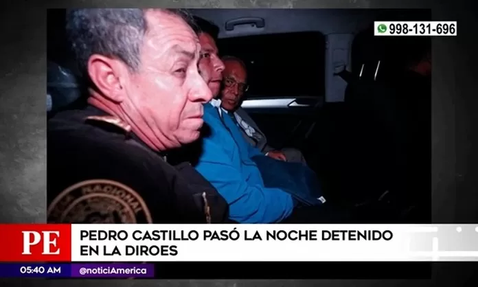 Pedro Castillo Pasó La Noche Detenido En La Diroes