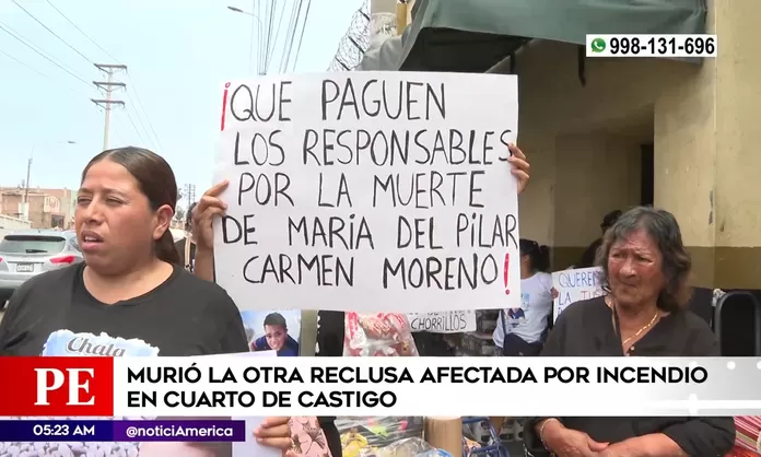 Penal de Chorrillos: Murió reclusa al quemarse en incendio